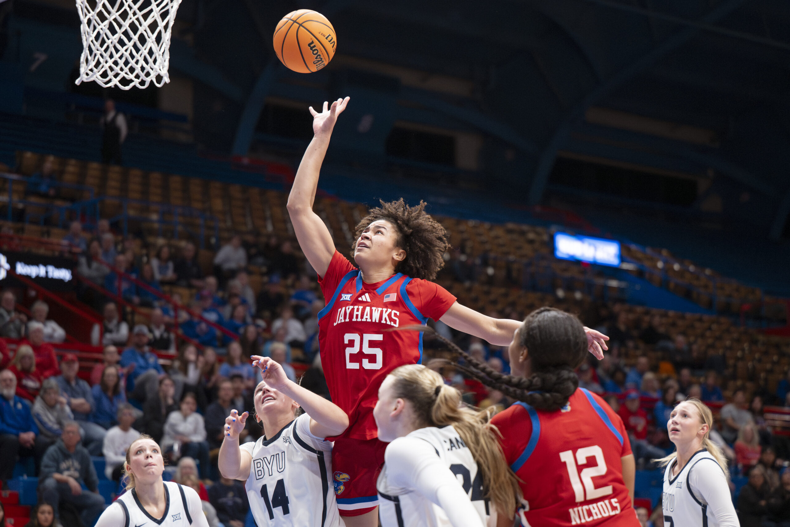 Davis dominates, collects first career double-double in KU’s 81-60 win ...